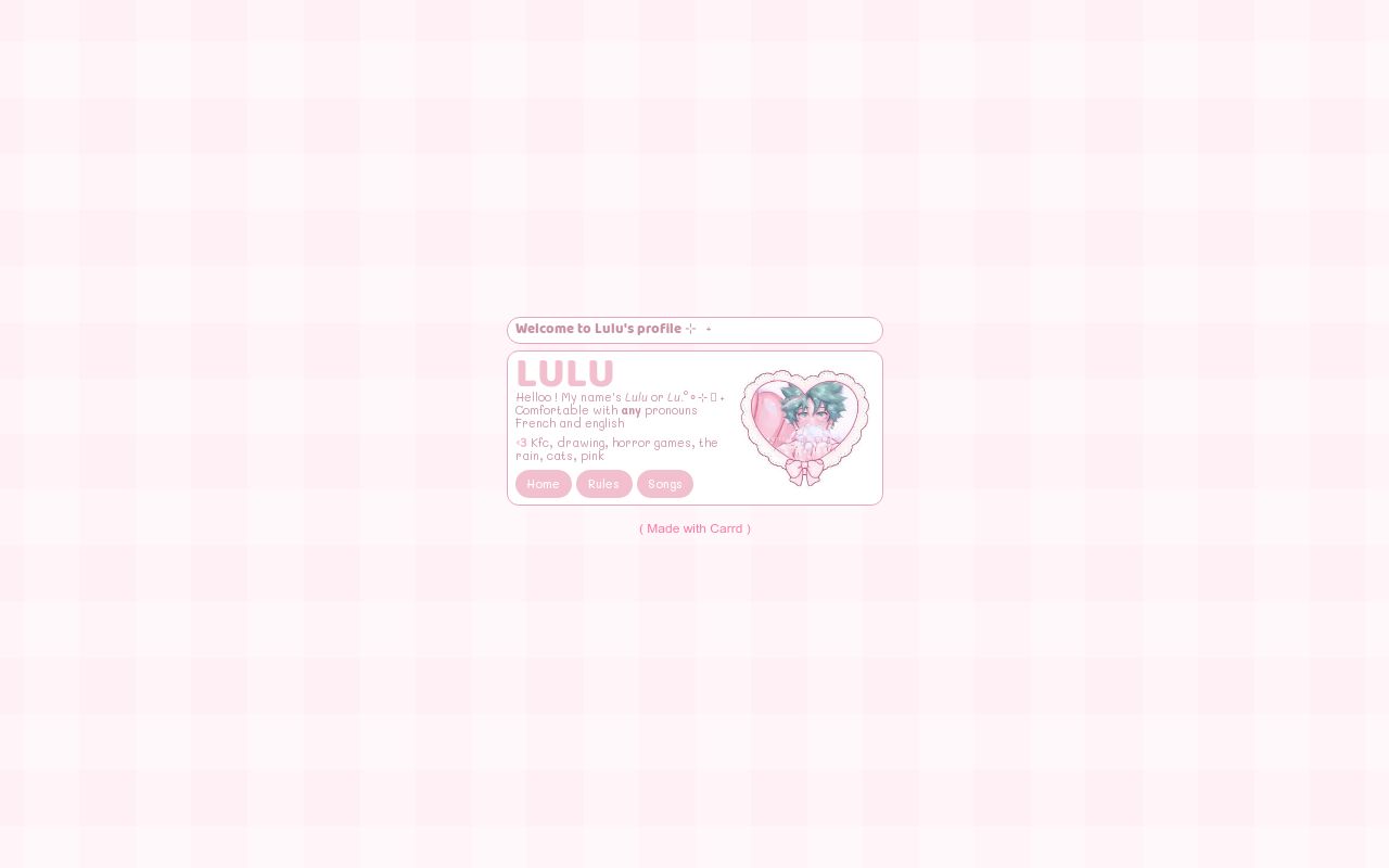 ⌗Lulu's Carrd